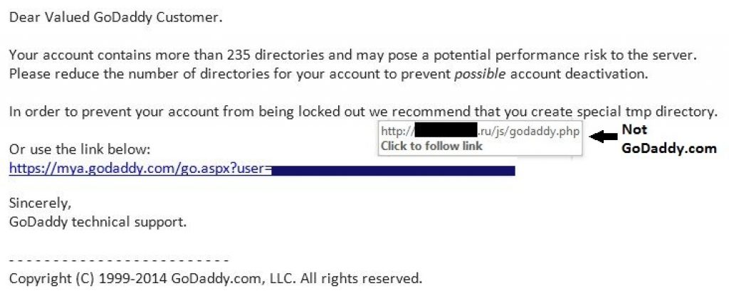 GoDaddy Warns and Educates Customers about Phishing Scam - Web Hosting Sun