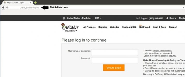 GoDaddy Warns and Educates Customers about Phishing Scam - Web Hosting Sun